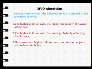 Multi verse optimization | PPTX | Physics | Science