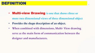 Engineering Drawing. Chapter 3. Multi- View Drawing | PDF