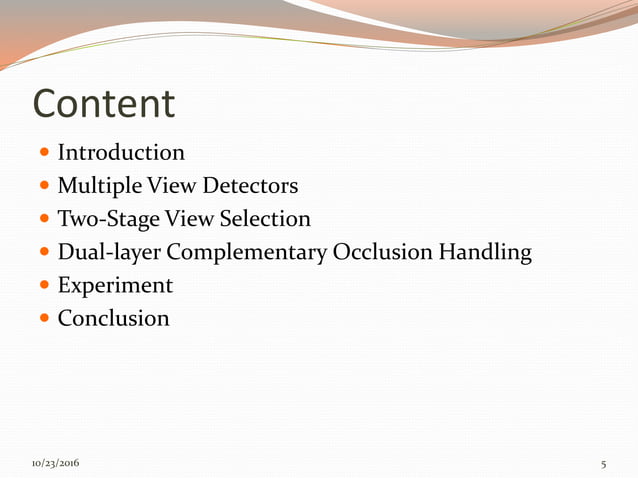 Multi view vehicle detection and tracking in crossroads | PPTX