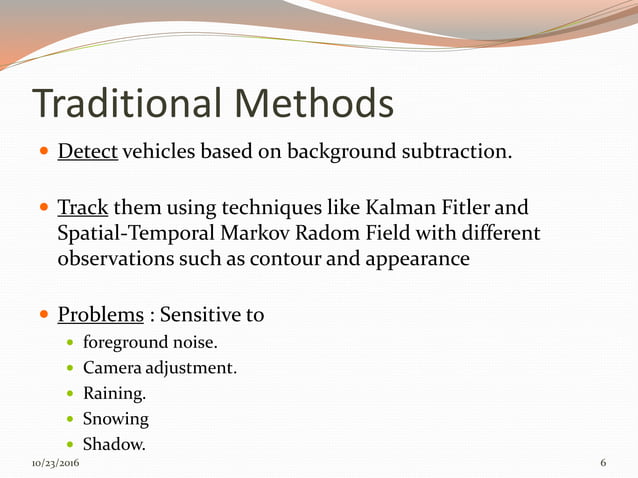 Multi view vehicle detection and tracking in crossroads | PPTX