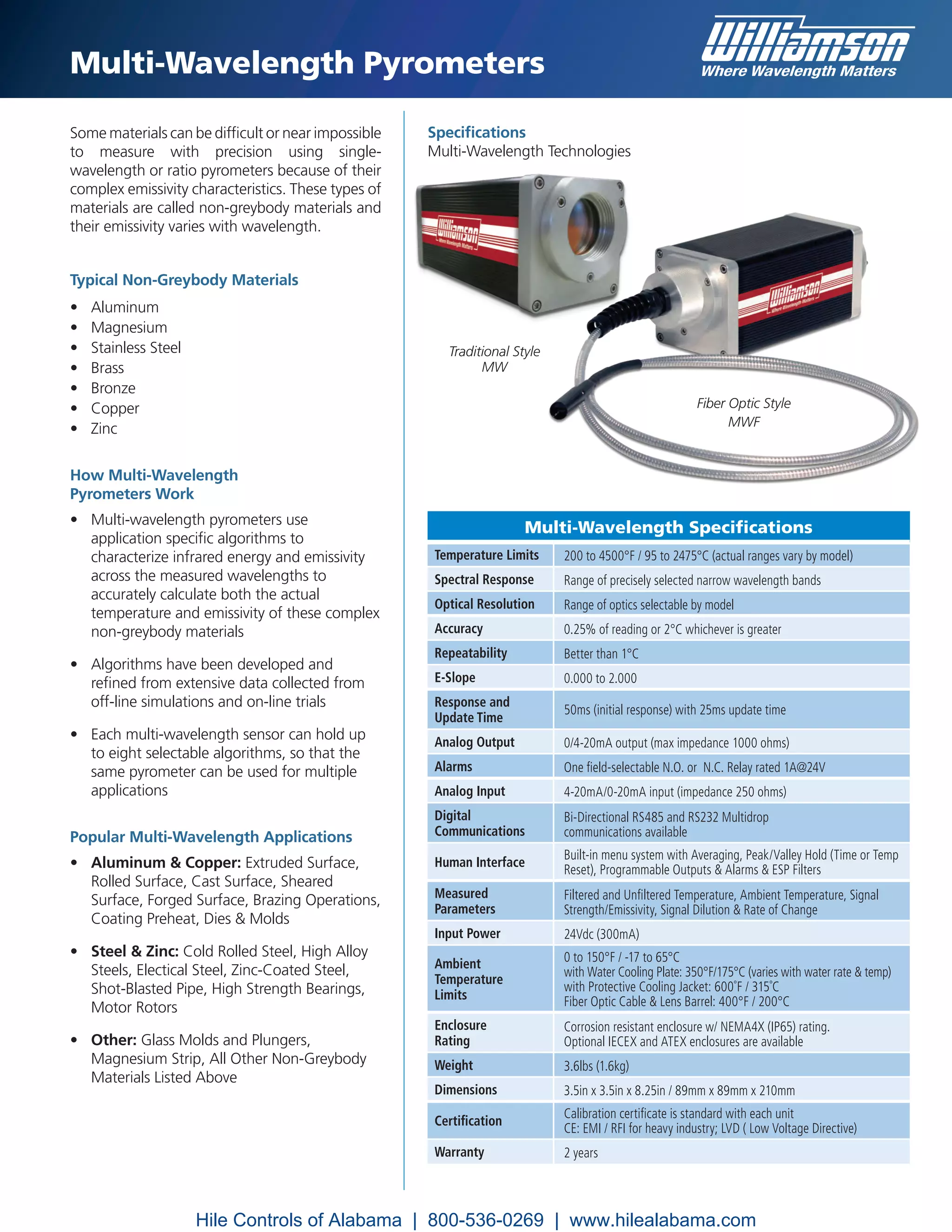 Multi-Wavelength Pyrometers | PDF