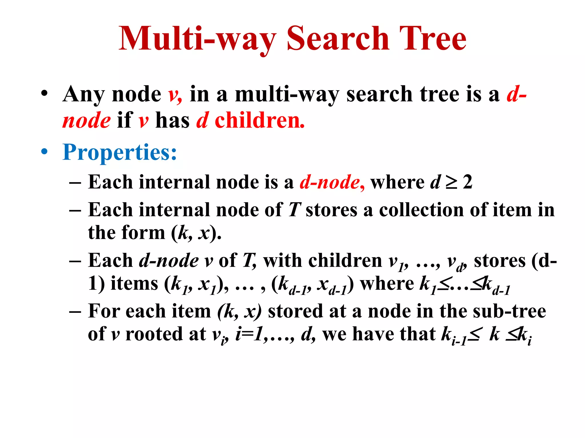 Multi way search tree | PPTX