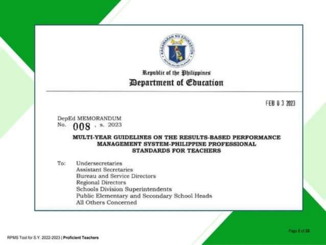 Multi-Year-Guidelines-on-the-RPMS-PPST-DM-008-s.-2023.pptx | Educational Assessment | Education
