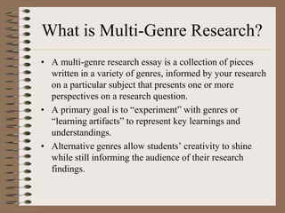 Multi Genre | PPTX