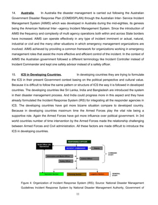 Multi – agency disaster incident management system an action framework ...