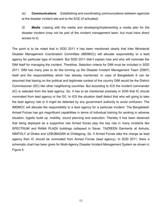 Multi – agency disaster incident management system an action framework ...