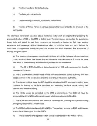 Multi – agency disaster incident management system an action framework ...