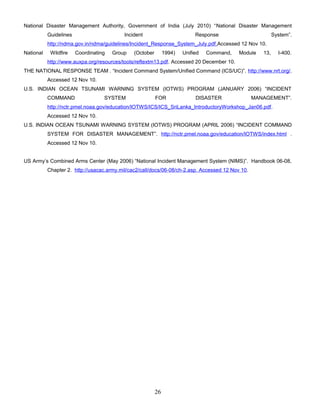 Multi – agency disaster incident management system an action framework ...