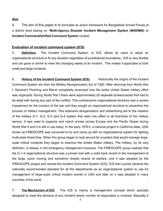 Multi – agency disaster incident management system an action framework ...