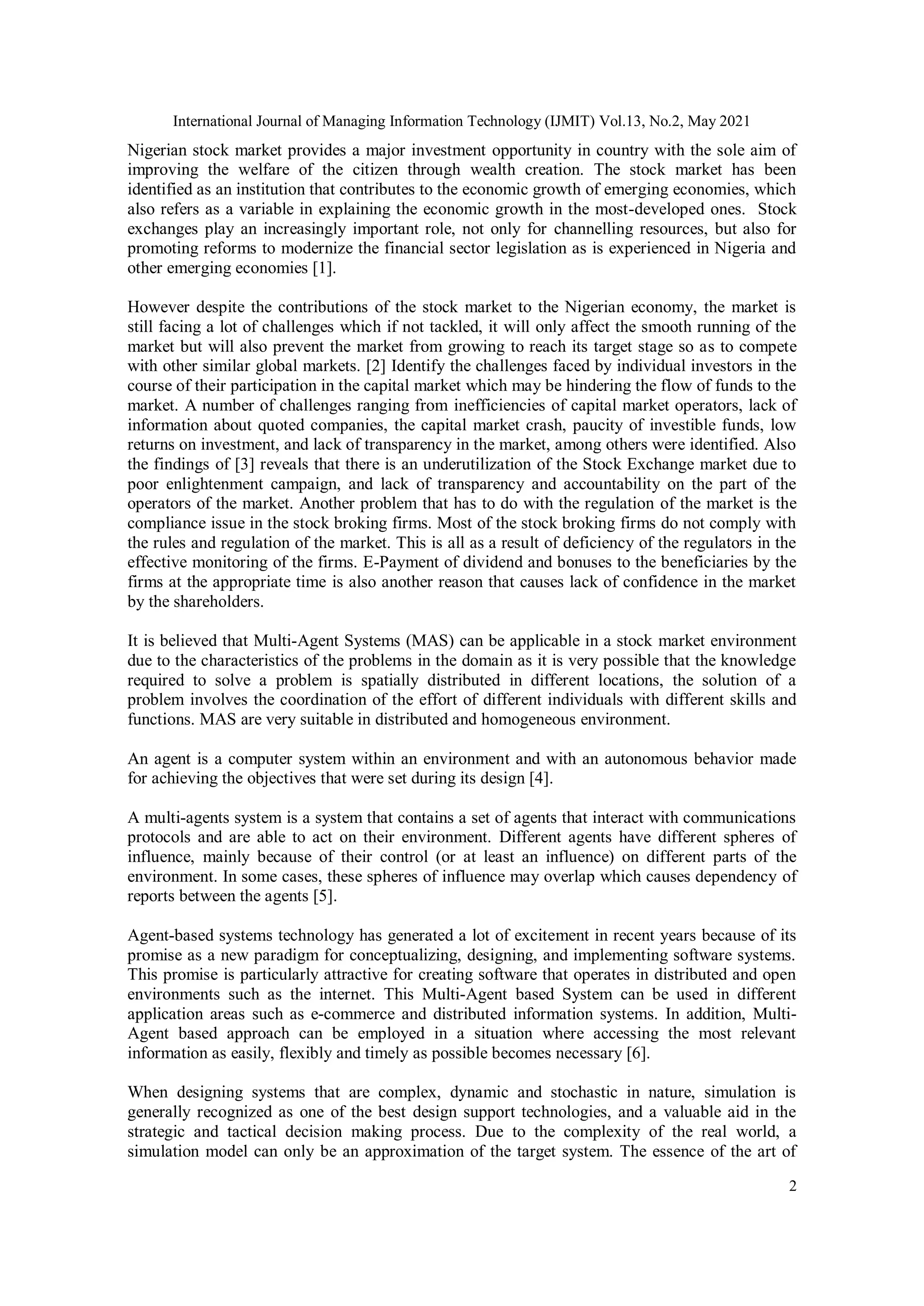 Multi-Agent based Capital Market Management System: A Distributed Framework for Trading and ...