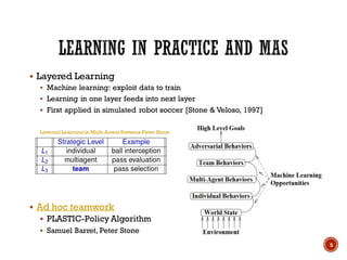 Multi Agent Systems and Machine Learning | PPT