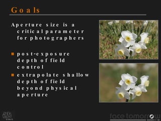Multi Aperture Photography | PPT