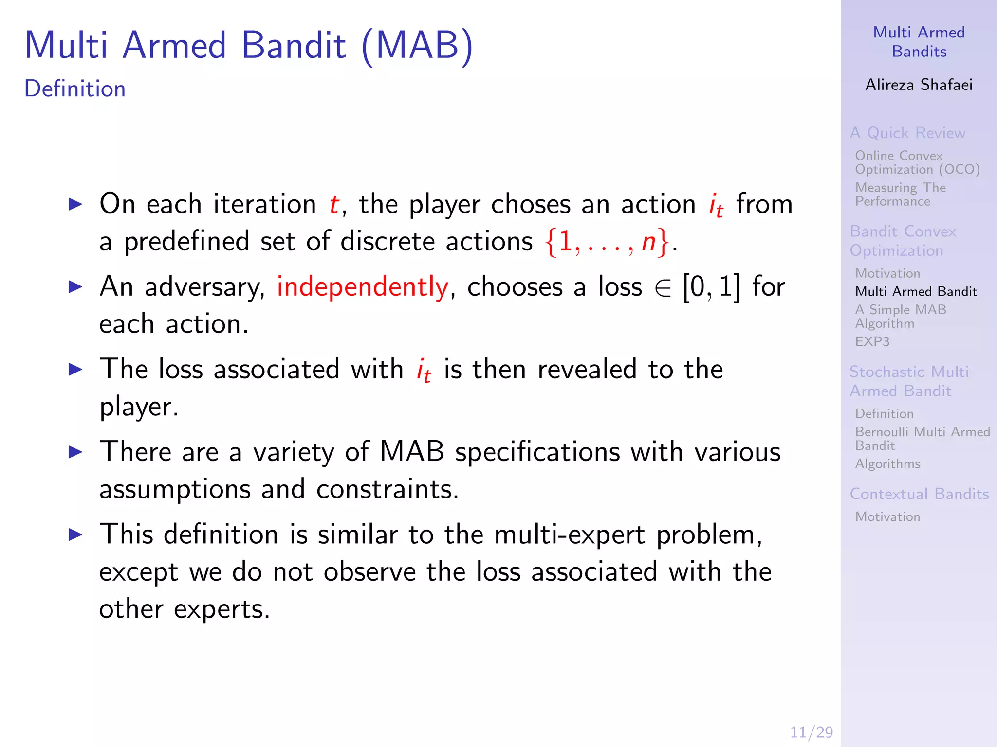 Multi Armed Bandits | PDF