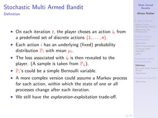 Multi Armed Bandits | PDF