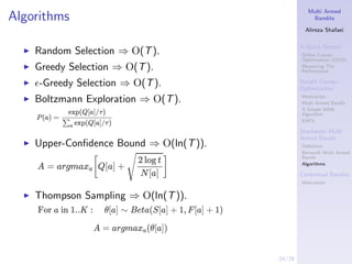 Multi Armed Bandits | PDF