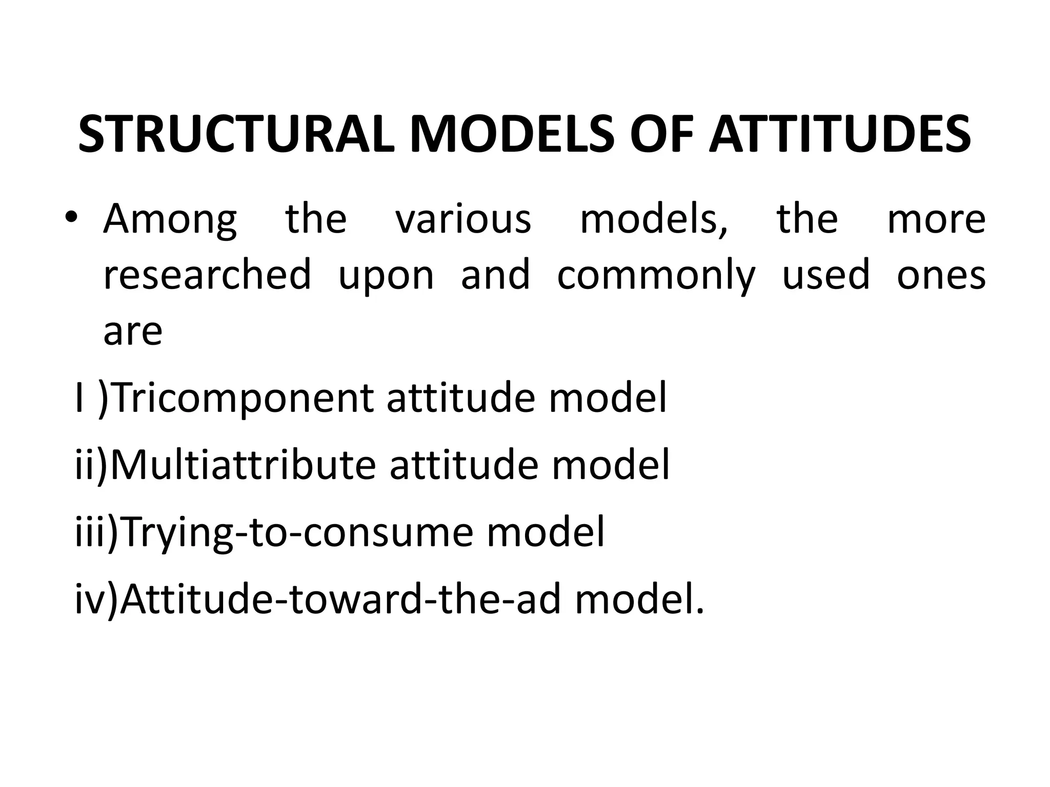Multi attribute attitude model | PPTX