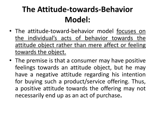 Multi attribute attitude model | PPTX