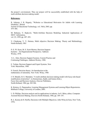 Multi attribute decision making | DOCX