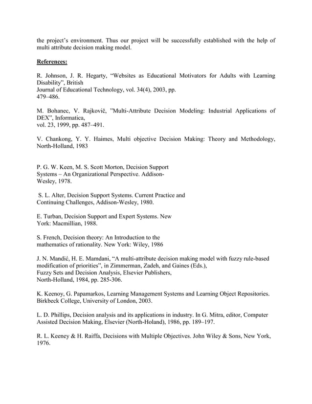 Multi Attribute Decision Making Docx