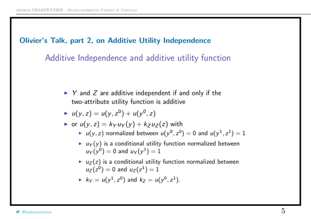 Multiattribute utility copula | PDF | Personal Finance