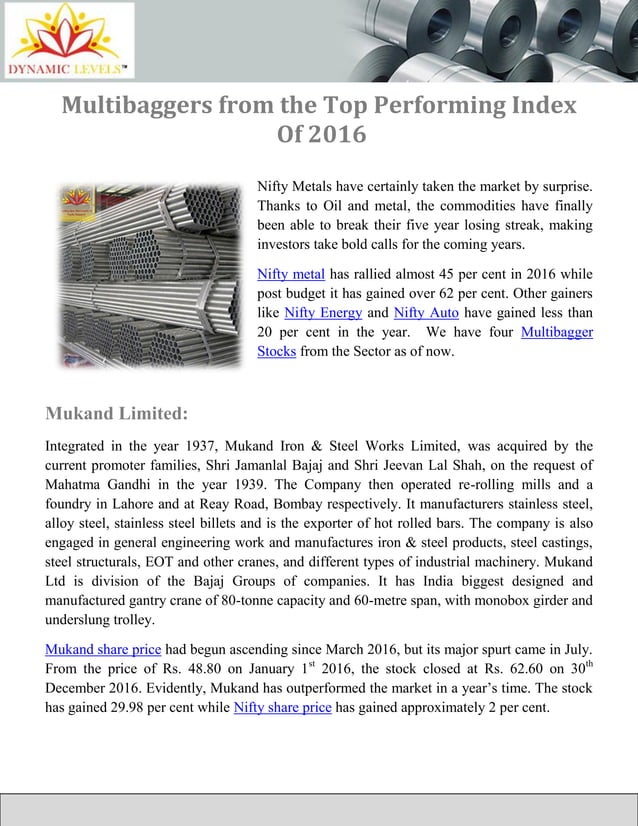 Multibaggers from-the-top-performing-index-of-2016 | PDF