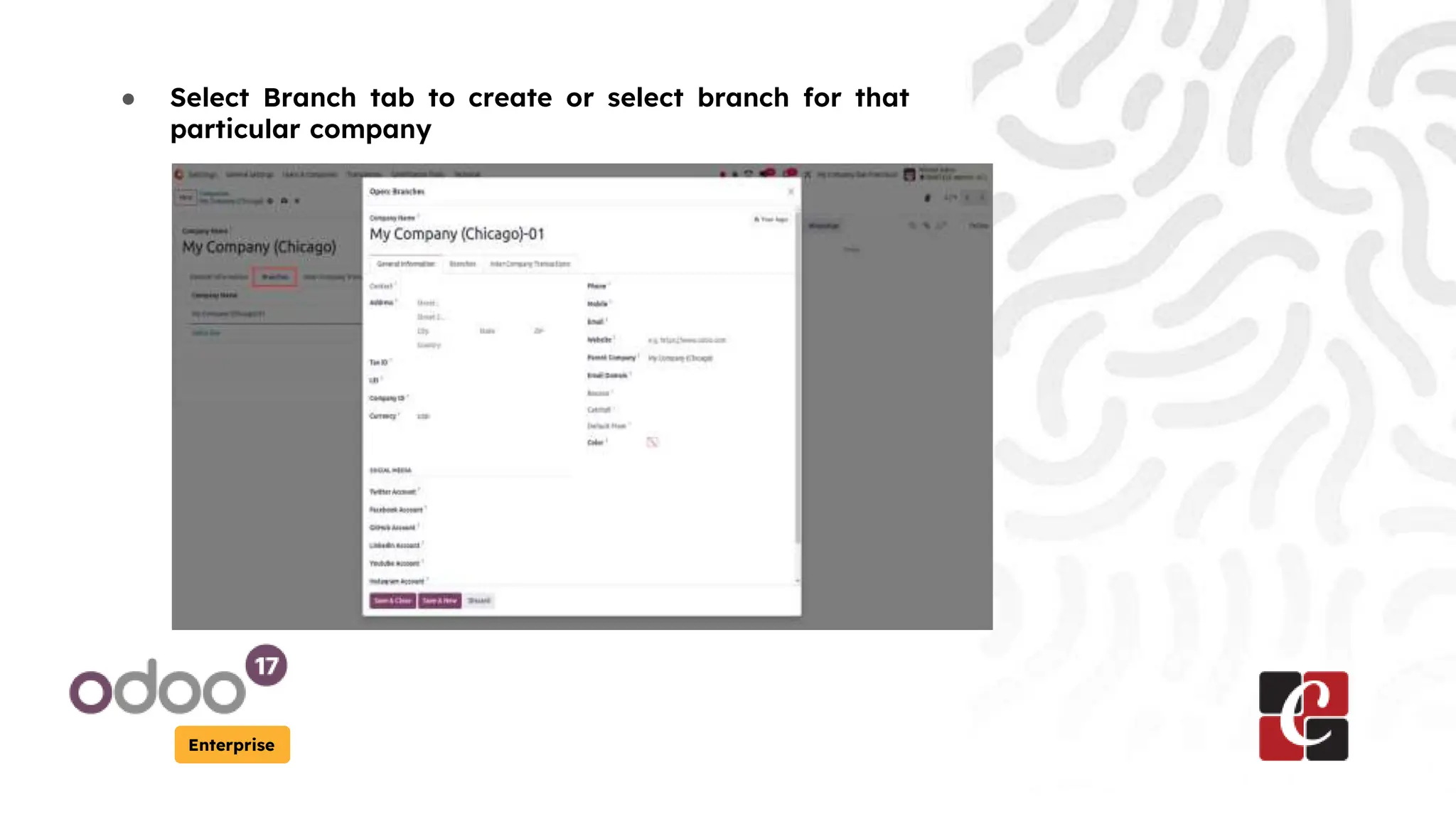 How to Setup Multi Branch Operations in Odoo 17 | PPT