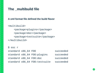 Convert your package to multibuild on Open Build Service | ODP | Programming Languages | Computing