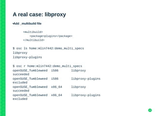 Convert your package to multibuild on Open Build Service | ODP | Programming Languages | Computing