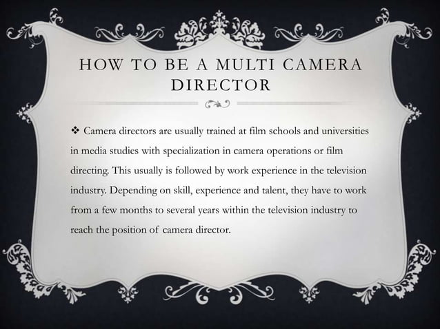 Multi camera director powerpoint | PPTX