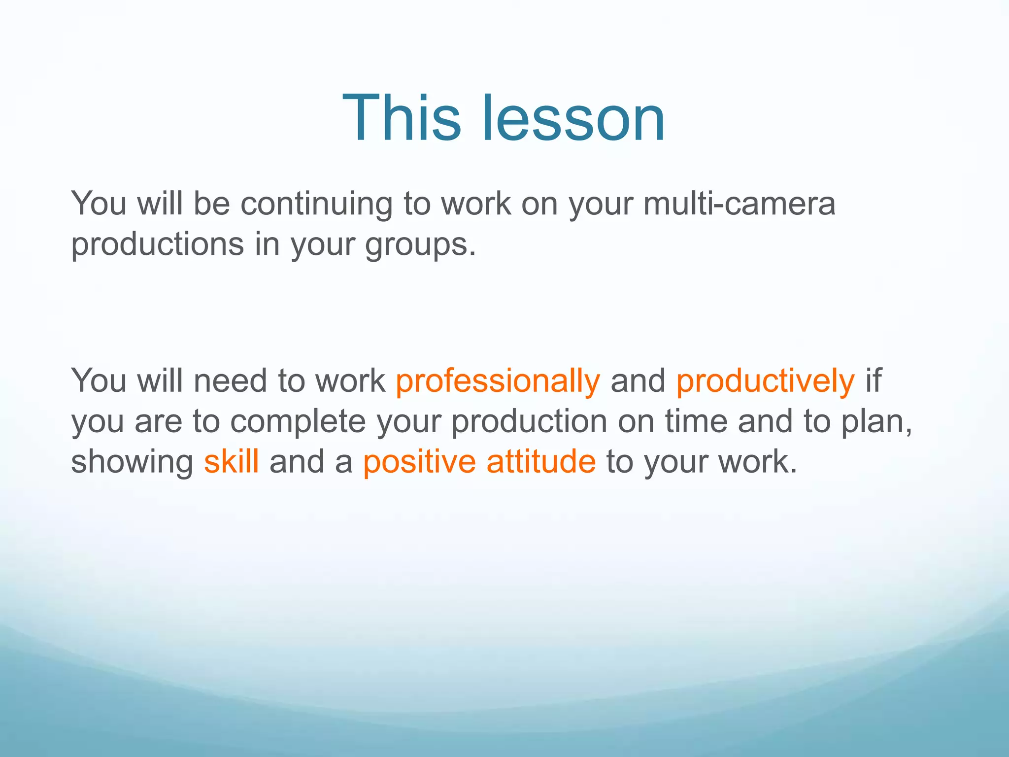 Multicamera powerpoint 2 | PPT