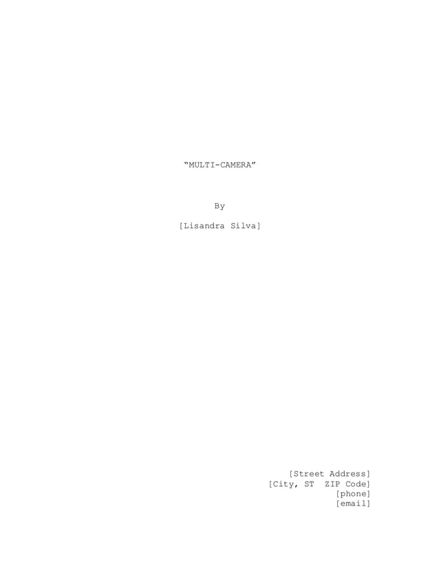 Multi camera productions script final | DOCX | Cameras and Camcorders ...