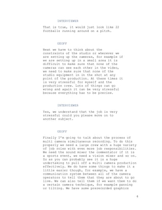 Multi cam interview script | DOCX