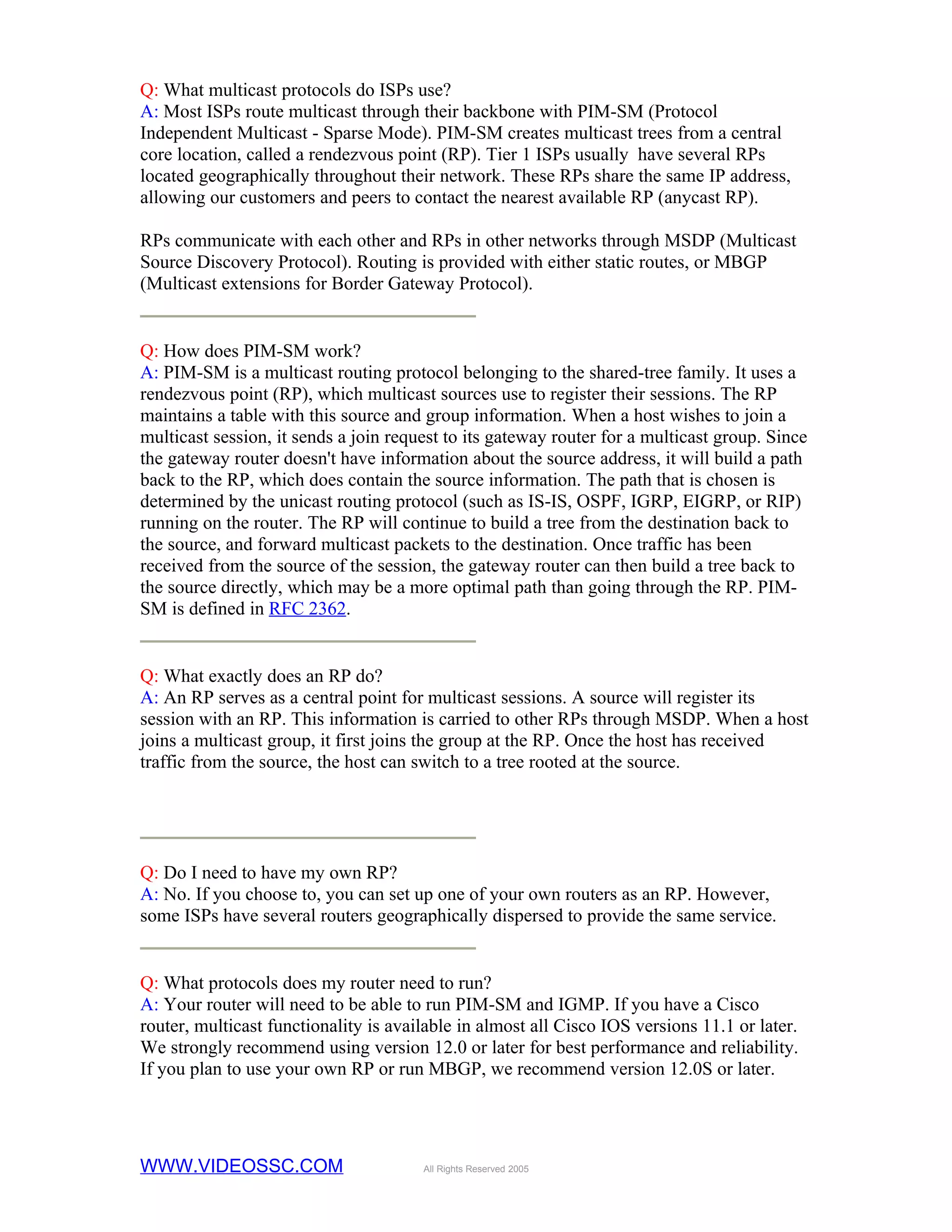 Multicast Basics | PDF