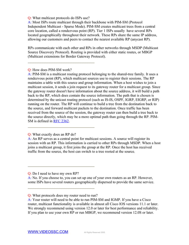 Multicast Basics | PDF