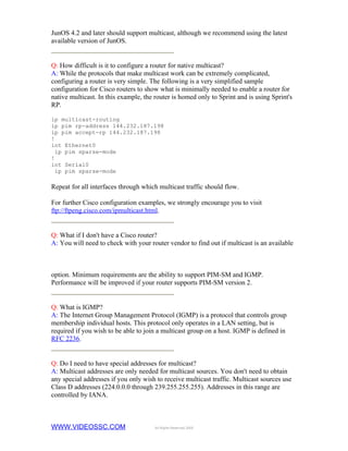 Multicast Basics | PDF