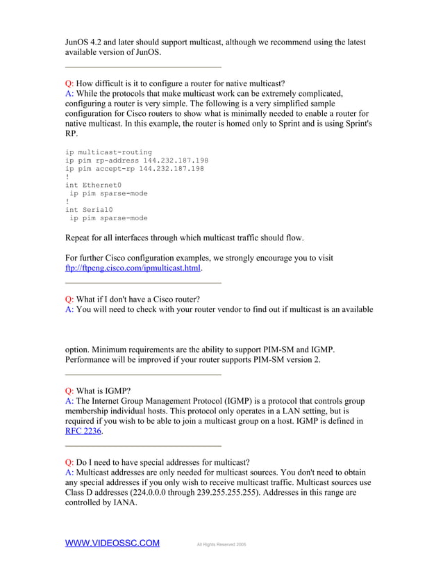 Multicast Basics | PDF