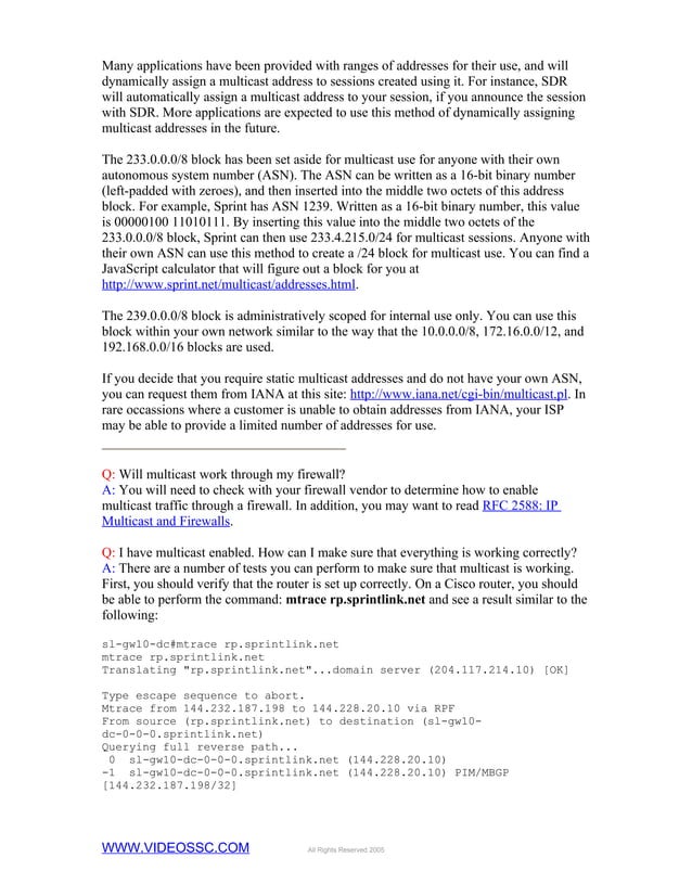 Multicast Basics | PDF