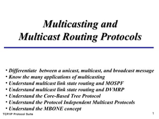 Multicasting and multicast routing protocols | PPT