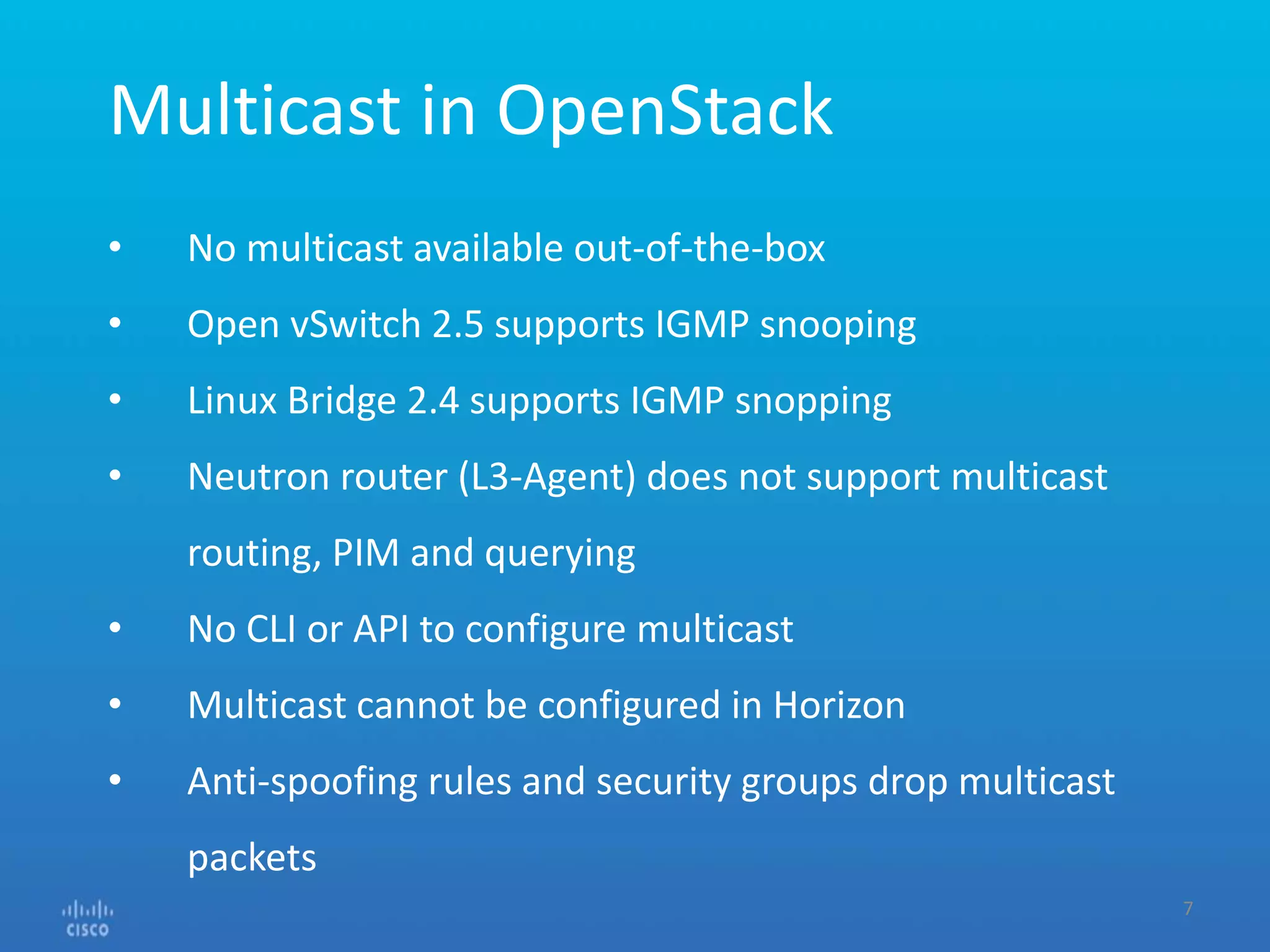 Multicast in OpenStack Tips | PPTX | Computer Networking | Computing