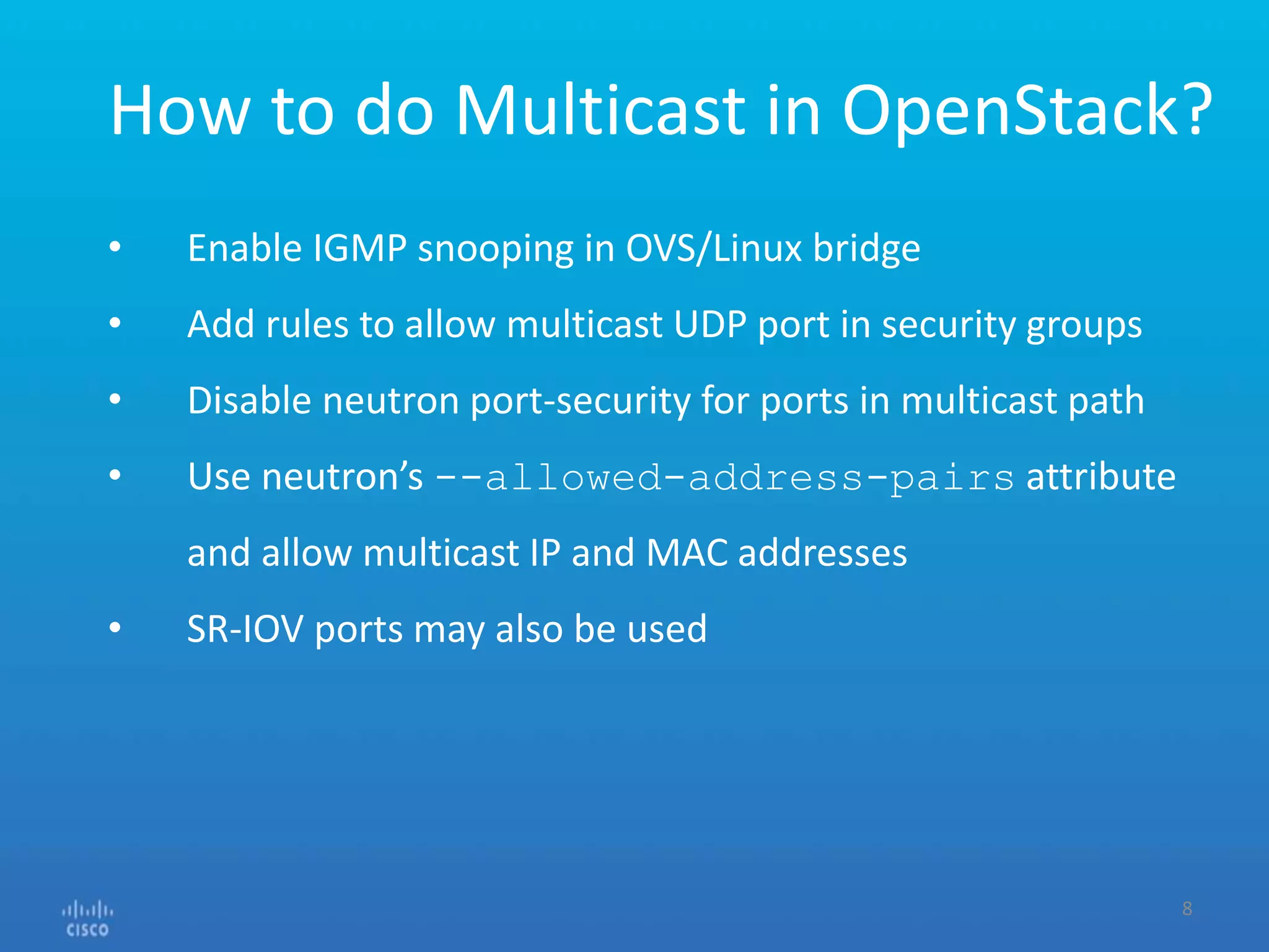 Multicast in OpenStack Tips | PPTX