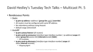 Learning Multicast Part 5 How routers know where the RP is | PPT
