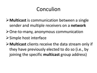 Multicast routing | PPT