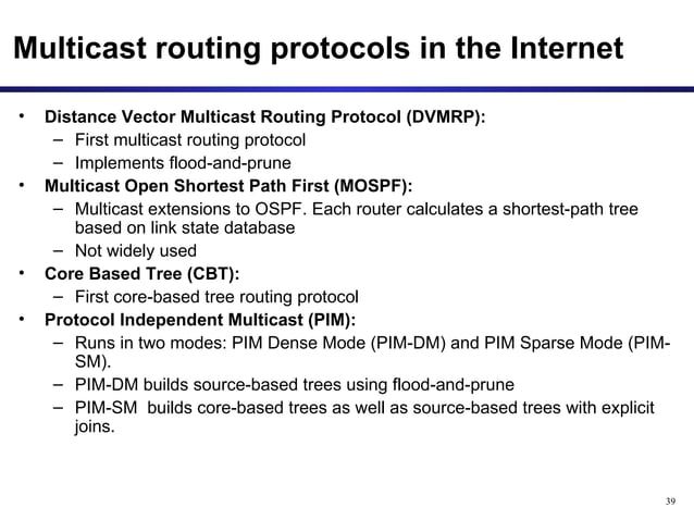 Multicast Routing Protocols Ppt Computer Networking Computing