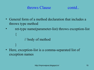 Multi catch statement | PPT