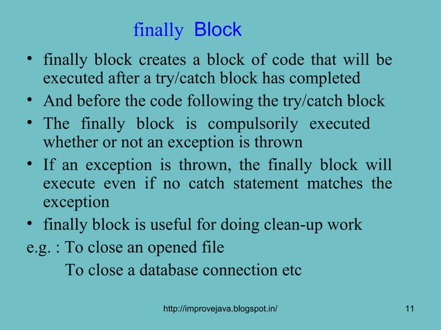 Multi catch statement | PPT