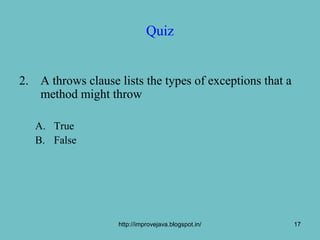 Multi catch statement | PPT