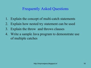 Multi catch statement | PPT