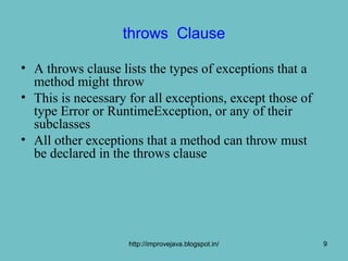 Multi catch statement | PPT