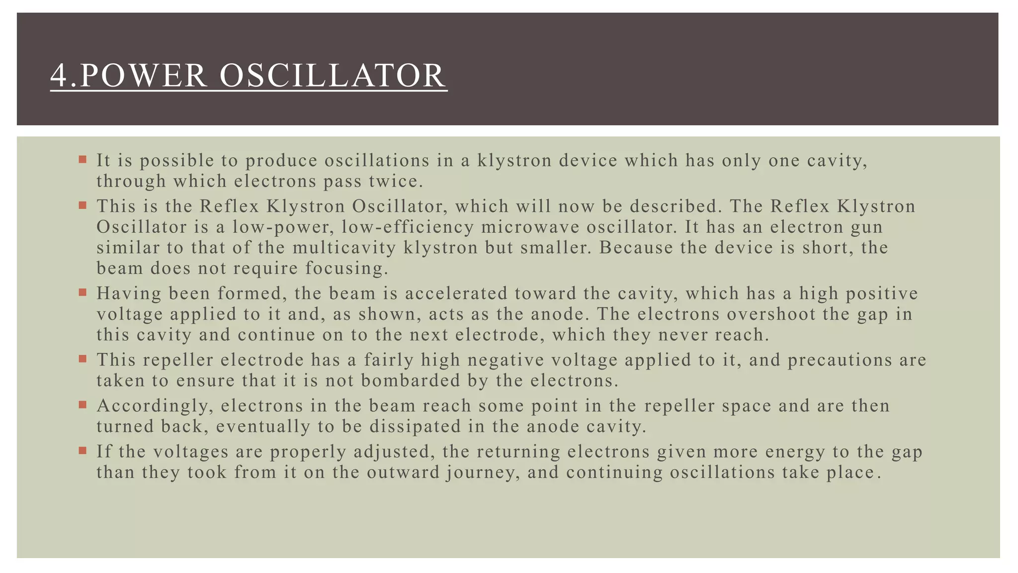 Types of klystron Amplifier | PPTX