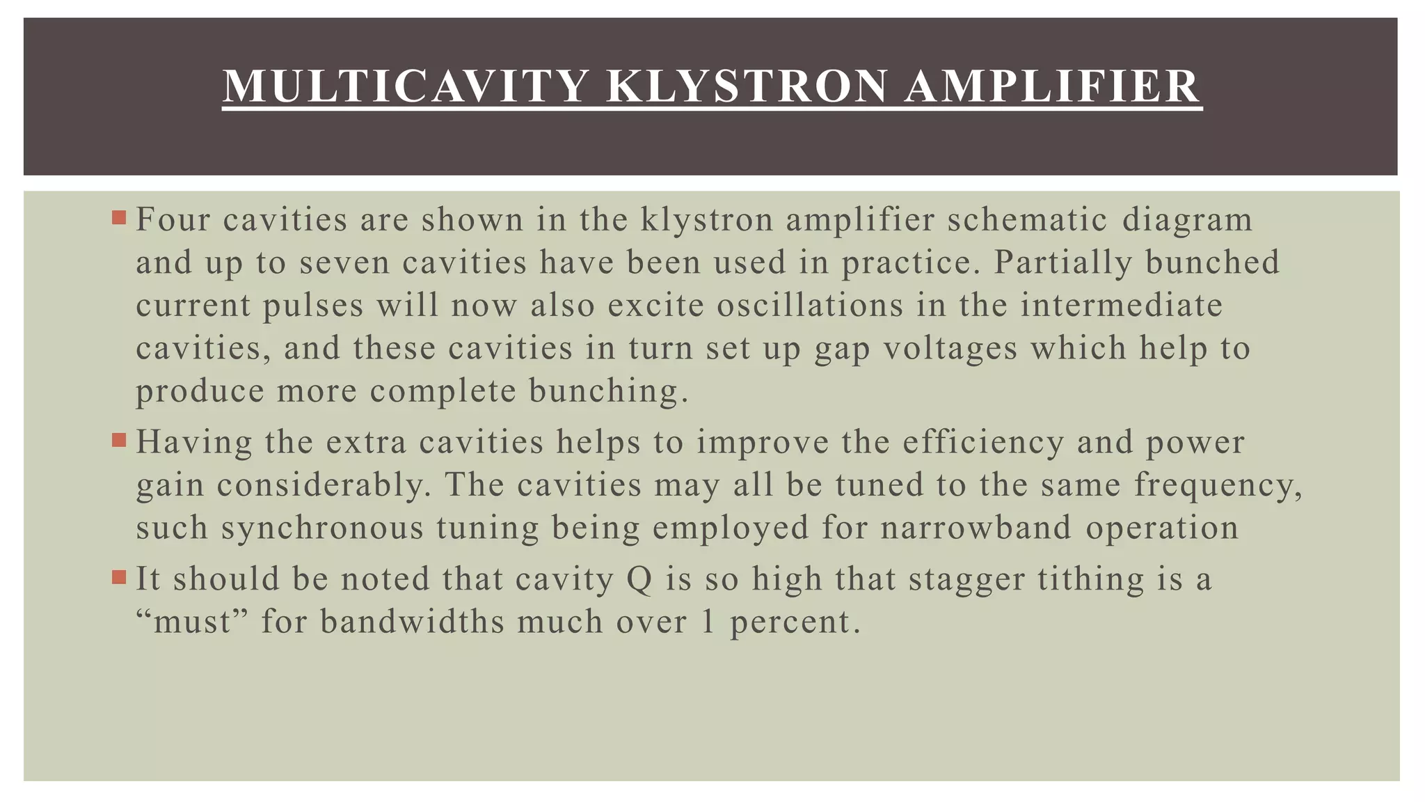 Types of klystron Amplifier | PPTX